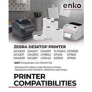 enKo (3 Rolls, 7,050 Labels) 1-1/2" x 1/2" Direct Thermal Label for Address Mailing and Shipping FBA FNSKU Labels