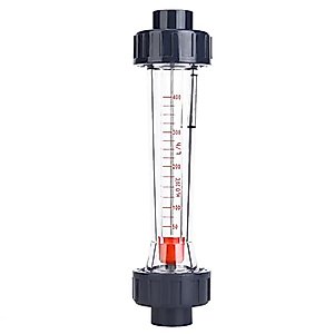 haillusty High Accuracy Inline Tube Flowmeter for Water & Liquids - ABS Plastic Digital Display 40-400L/H Capacity - Perfect Liquid Flow Meter Solution