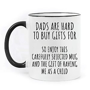 Fatbaby Funny Coffee Mug for Dad,Father's Day Christmas Birthday Gifts for Dad from Daughter Son,Dad Gifts Tea Cup 11OZ