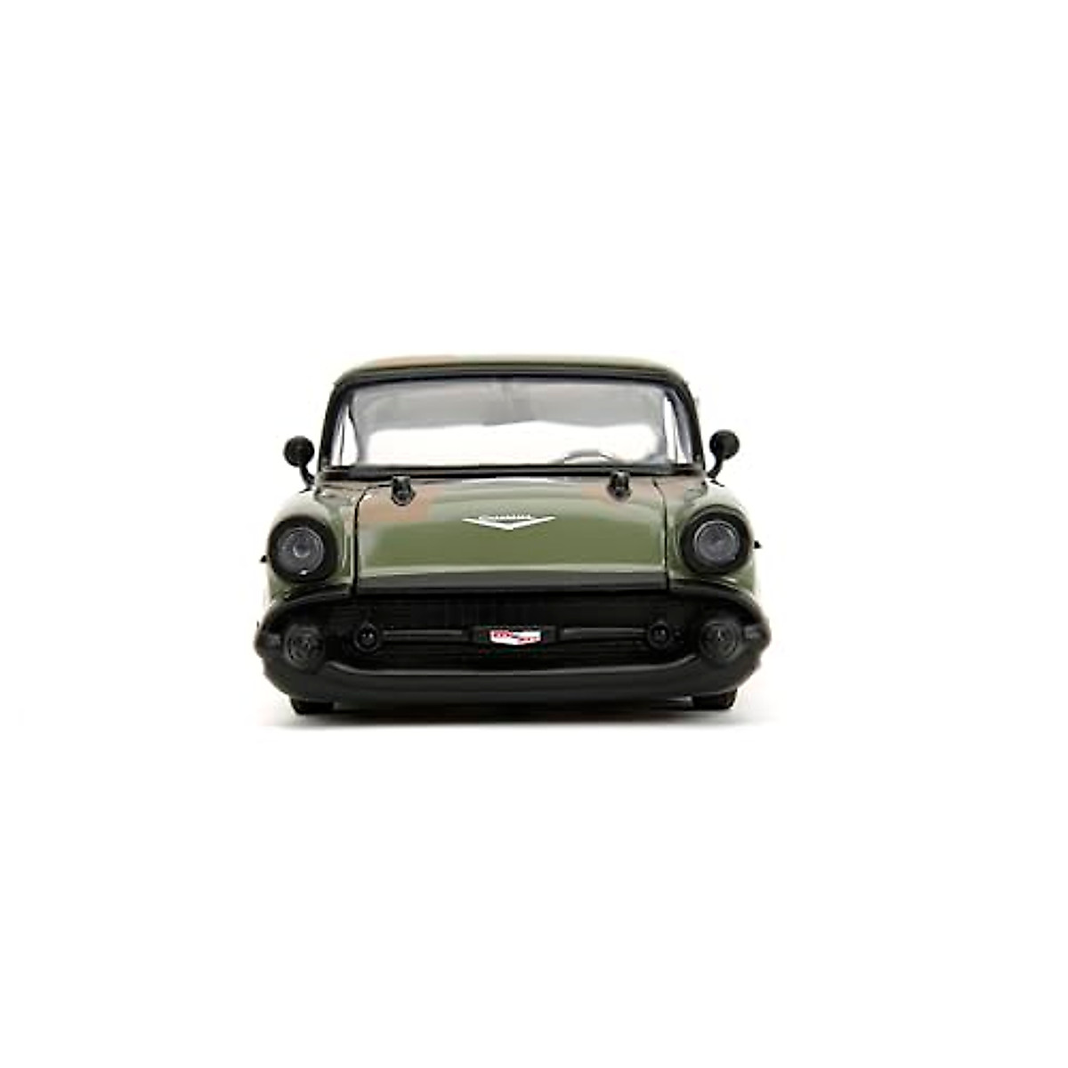 Big Time Muscle 1:24 1957 Chevrolet Bel Air Die-Cast Car, Toys for Kids and Adults(Army Green)
