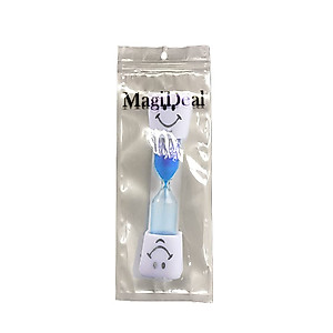 MagiDeal Kids Toothbrush Timer 2 Minute Smile Sand Timer for Brushing Children's Teeth (Blue)