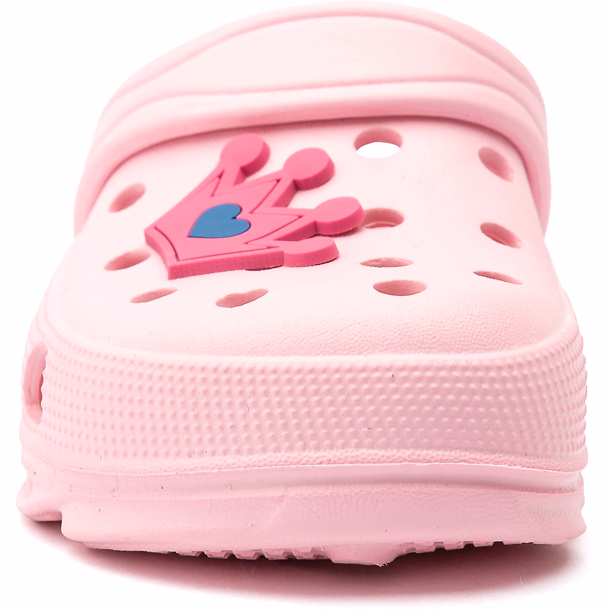 HOBIBEAR Girls Classic Graphic Toddler Garden Clogs Slip on Water Shoes (Pink-Size 1.5-2 Infant)