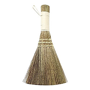 Forart Angle Brooms Hand Made Straw Soft Broom with Short Handle, Household Angle Brooms Sweeping Cleaning Tools Household Supplies