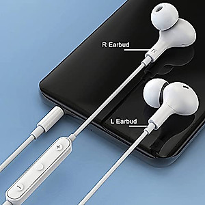 3.5mm Earbuds Wired Earphones In Ear Headphones w Microphone Compatible with Samsung Galaxy A13 A12 A03s A02s A52 A11 A10e S10 S9, Moto G Power G Stylus G Pure, Blu G91 F91 TCL A3 10 SE Nokia (Black)