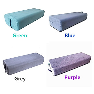 NGT new guide steps Yoga Bolster Pillow for Meditation and Support - Rectangular Yoga Cushion Foam Wedges Washable Suede Pillowcase for Men and Women with Carry Handles.… (Blue Soft Fabric)