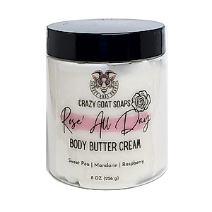 Goat Milk Clay Gift Set | Rosé All Day | Organic Shea, Cocoa & Aloe Butter | Dry and Sensitive Skin Gift Set | Soothing Clay Shave Butter | Clay Whipped Soap | Body Butter