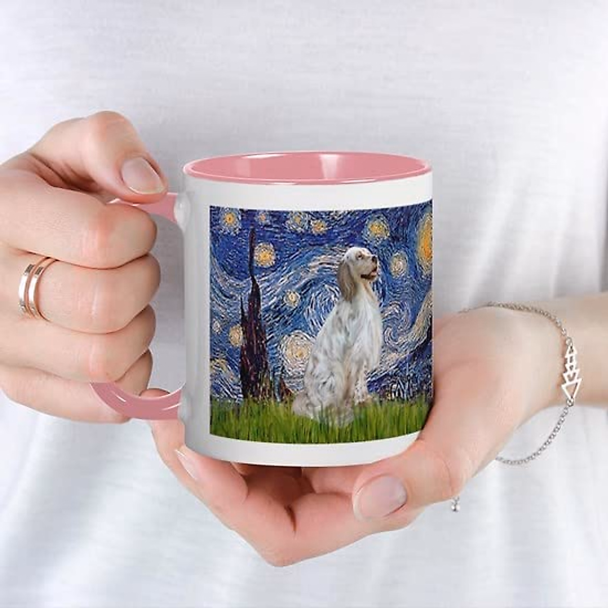 CafePress English Setter / Starry Night Mug Ceramic Coffee Mug, Tea Cup 11 oz