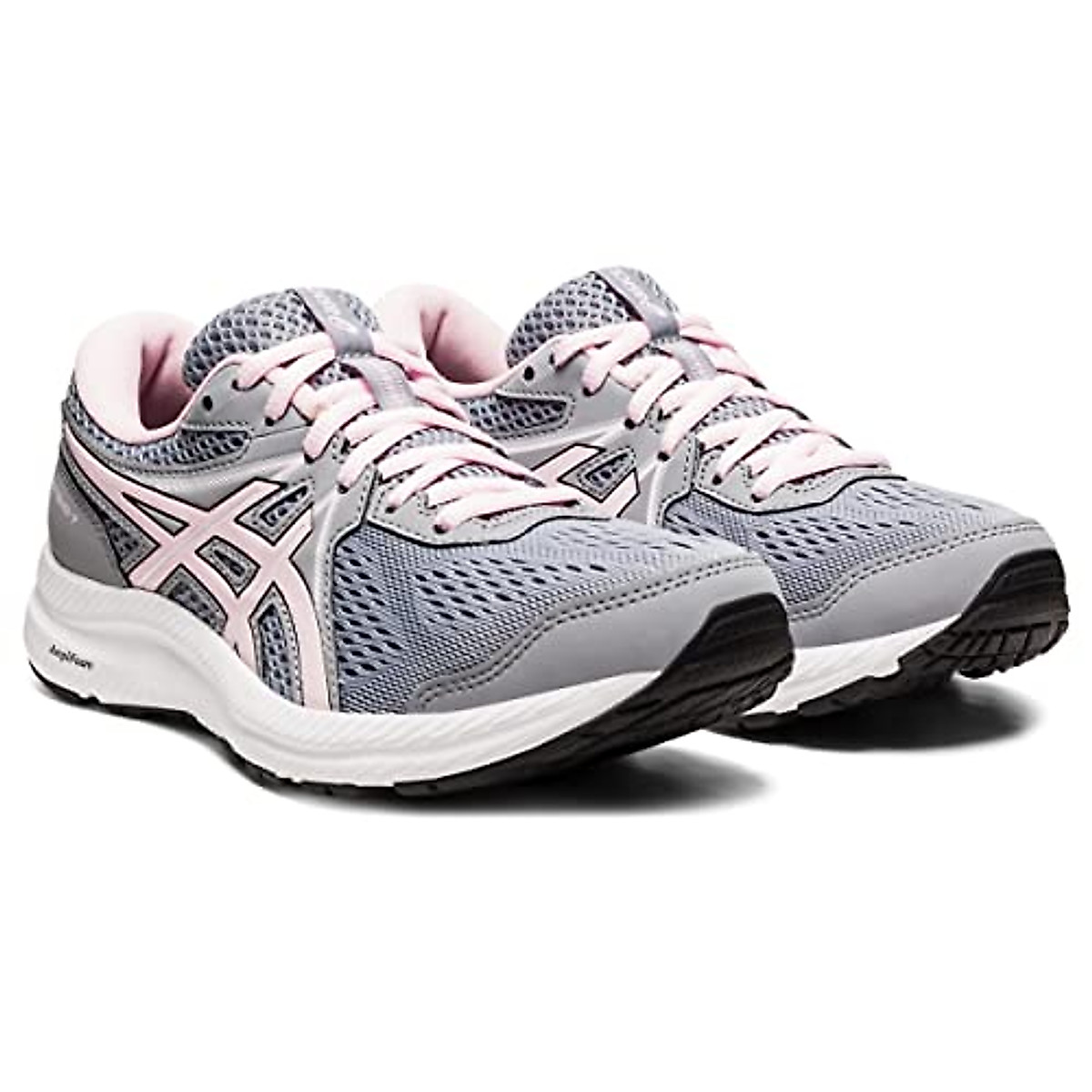 ASICS Women's GEL-CONTEND 7 Running Shoes, 7.5, SHEET ROCK/PINK SALT