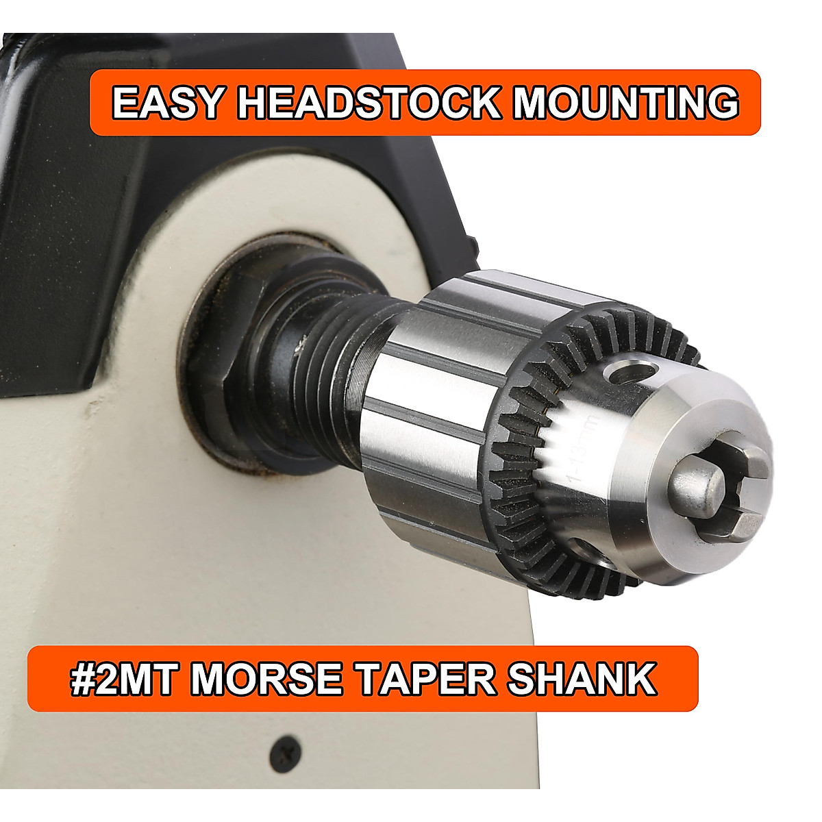 VINWOX 1/2" Key Type Heavy Duty Drill Chuck with #2MT Arbor