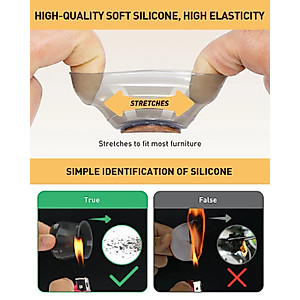 Chair Leg Floor Protectors, Chair Leg Protectors for Hardwood Floors, Chair Leg Covers Felt Bottom Furniture Pads, Chair Leg Caps to Protect Floors from Scratches and Reduce Noise.(16pcs)