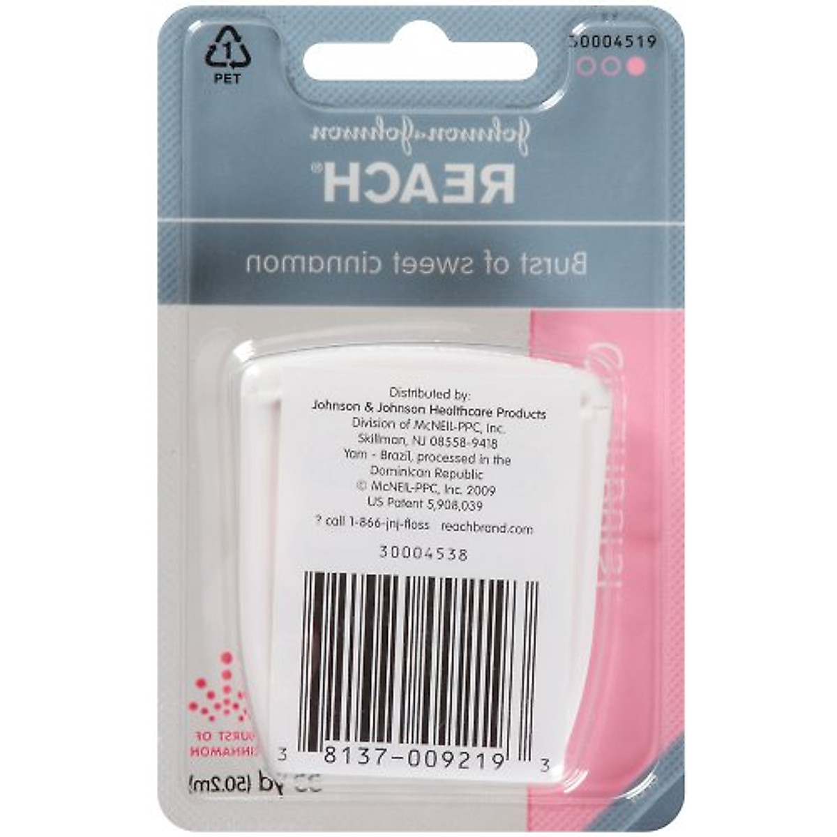 Reach Waxed Dental Floss Bundle | Effective Plaque Removal, Extra Wide Cleaning Surface | Shred Resistance & Tension, Slides Smoothly & Easily , PFAS FREE | Cinnamon Flavored, 55 Yard (Pack of 6)