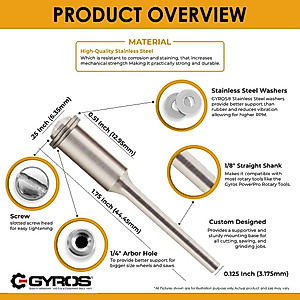 Preamer 6pcs 1/8" Shank Arbor Cut-off Wheel HSS Mandrel Holder Compatible with Most Rotary Tool Accessory Bit