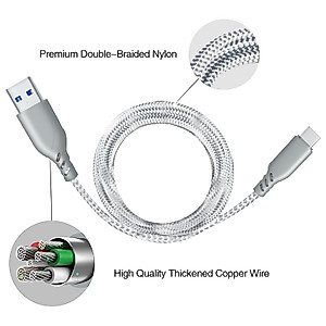 USB C Charger Cord 1ft 3ft 6ft 10ft Cable for Samsung Galaxy S22 A71 A52 5G A51 A02S A11 S20 S21 Plus Ultra Fe S10,A50,Motorola Moto G Stylus,G Play/G Fast,Z4 G7 Power,LG Stylo 6,Charge Charging Wire