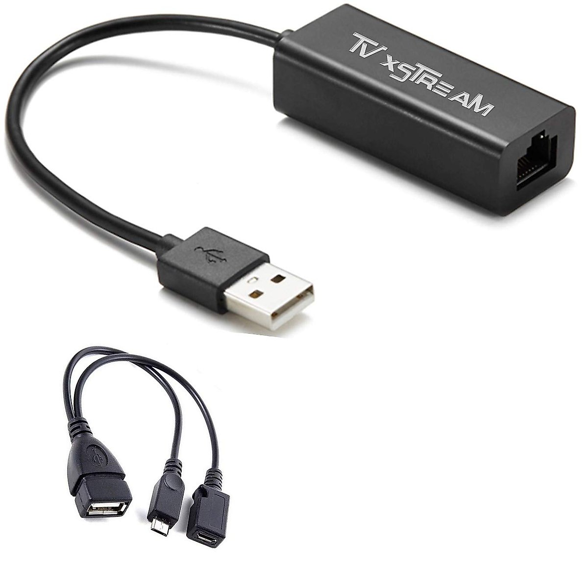 Ethernet Adapter for FIRE Stick (2nd Gen 3rd Gen and 4K Versions), Micro USB to RJ45 Ethernet Adapter with Power - up to 100Mbps