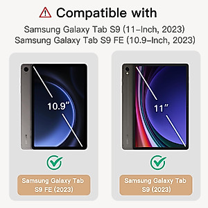 JETech Paper Screen Protector for Samsung Galaxy Tab S9 11-Inch, Galaxy Tab S9 FE 10.9-Inch, Anti-Glare, Matte PET Film for Drawing, 1-Pack