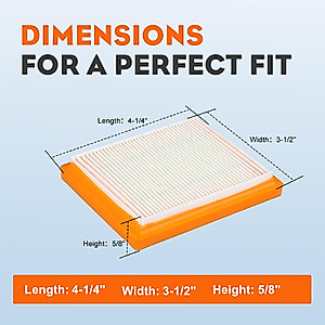 Hipa 2 Pack 14-083-15-S Air Filter for Kohler XT675 XT650 Toro 20371 20370 Engine Lawn Mower Replace 14-083-16-S 14 083 15 S Premium Air Filter