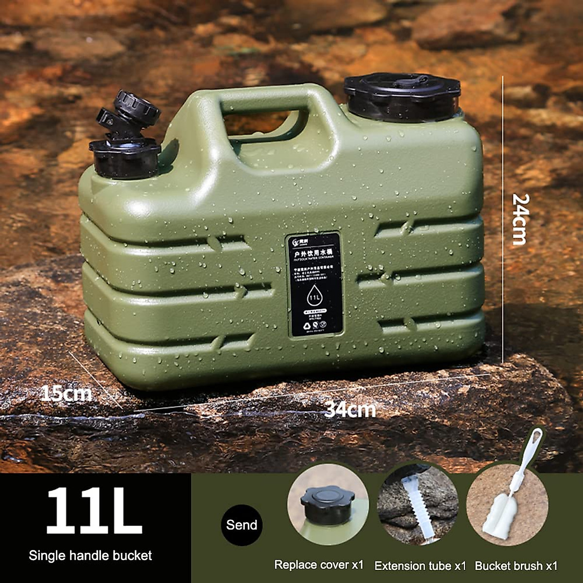Orgonite Water Storage Containers, Camping Water Container, Portable Water Tank with Faucet Camping Bucket with Tap Water Jug with Spigot BPA Free Emergency Water Storage for Outdoor Camping Hiking