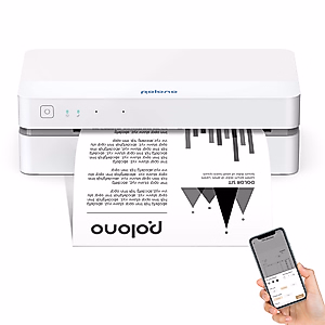 Thermal Printer, 2.4 GHz WiFi Inkless Printer Supports 8.5" x 11" US Letter Size Thermal Paper, Auto Cutting, Wireless Printer Support Android, iOS & Laptop, Compact Printer for Home Use, Office