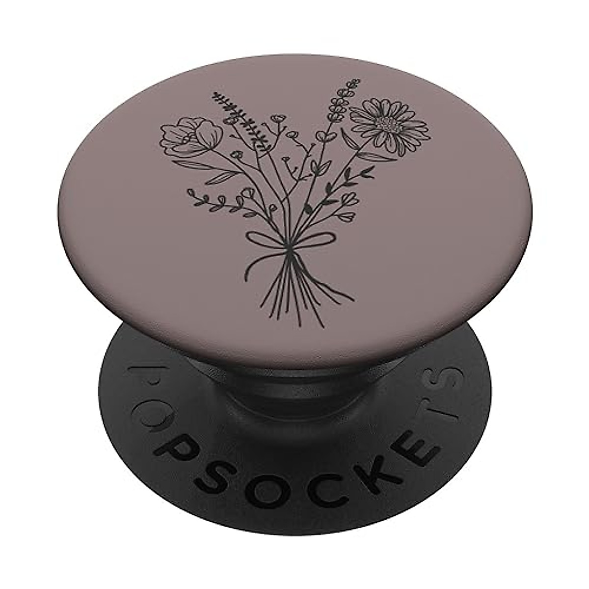 Neutral Wildflower Floral Flower Design PopSockets Standard PopGrip