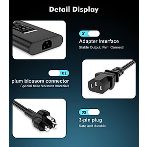 New Slim Replacement for Dell 240W AC Adapter fit Alienware Laptop Charger Precision 7770, G7 15 7500 17 7700, Alienware 15 17 M15 M17 X51 LA240PM180 7.4 mm Barrel with Power Cord