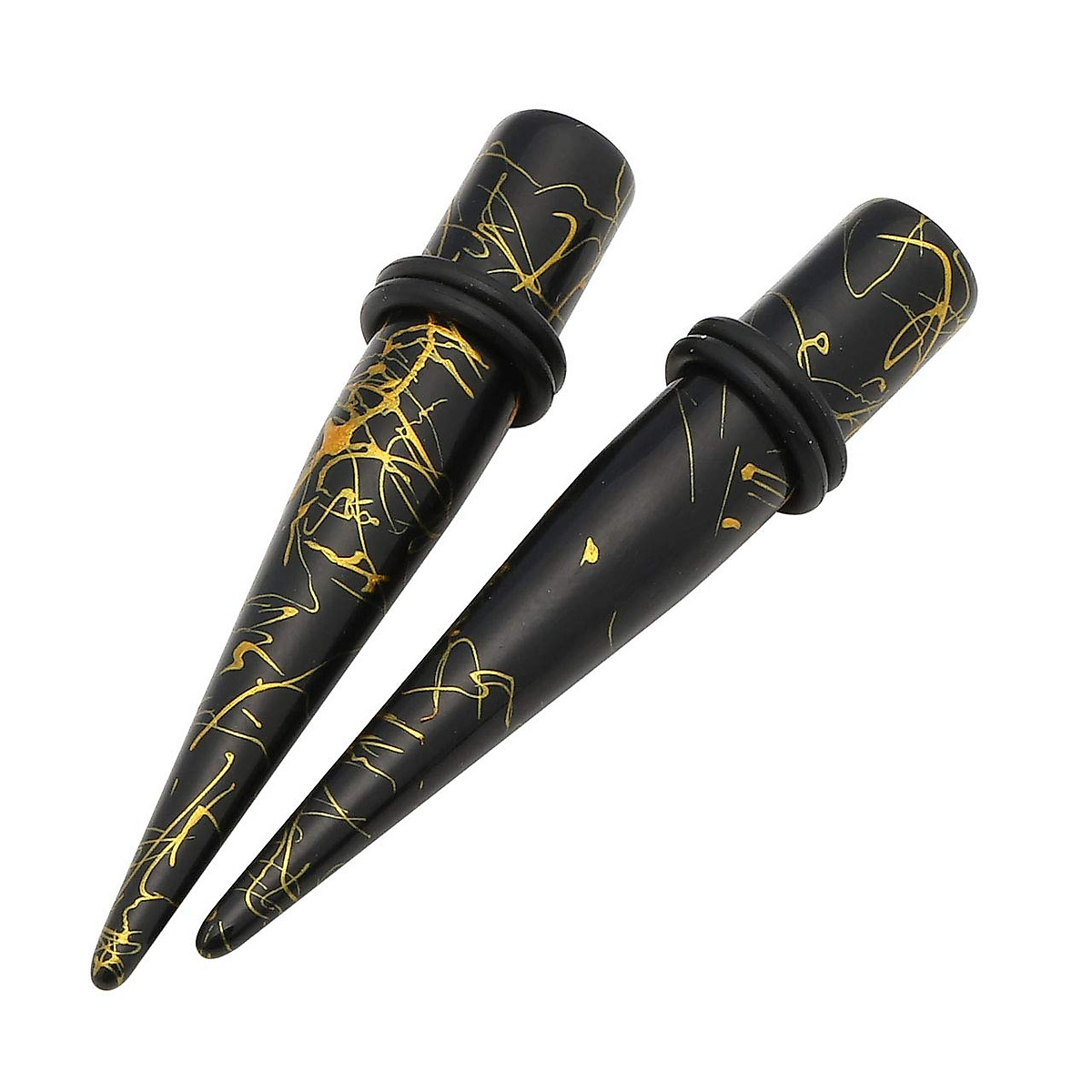 BOPREINA 28PCS Ear Stretching Kit Acrylic Tapers and Plugs O-Ring Gauges Expander Set Body Piercing Jewelry 14G-3/4