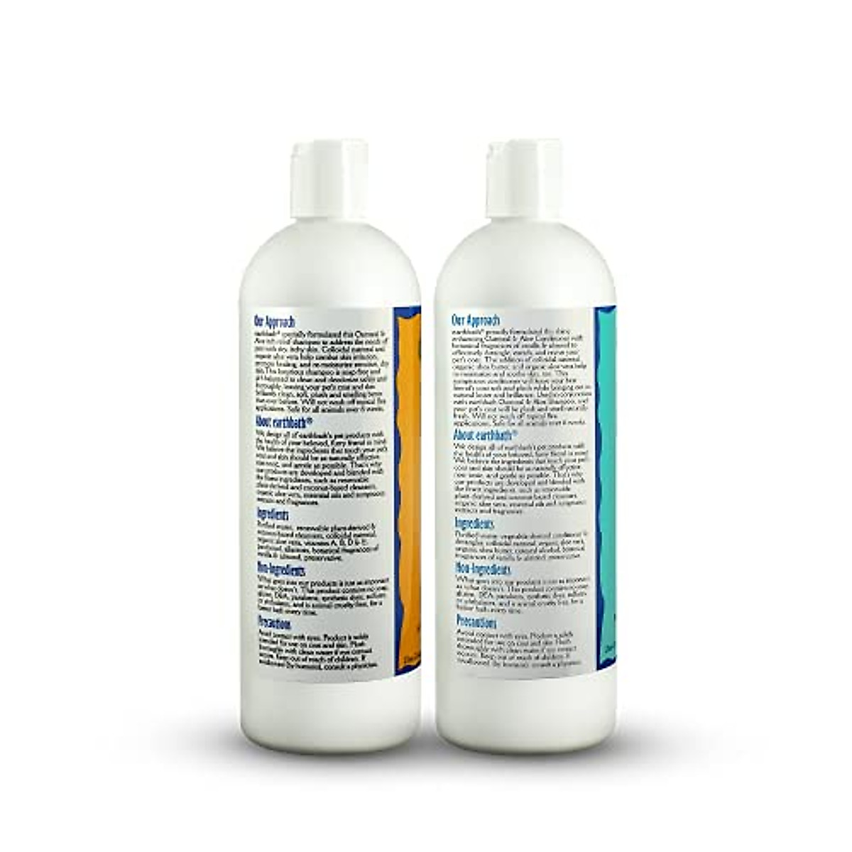 Earthbath Oatmeal & Aloe Shampoo & Conditioner Pet Grooming Set - Itchy, Dry Skin Relief, Made in USA - Vanilla & Almond, 16 oz