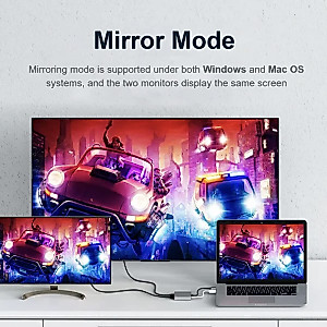 WJESOG Displayport to Dual Displayport Splitter Dual 4K@60Hz Resolution,DP to 2 Displayport Hub Multi Stream Transport Support 4K Resolution for Windows and Mac System