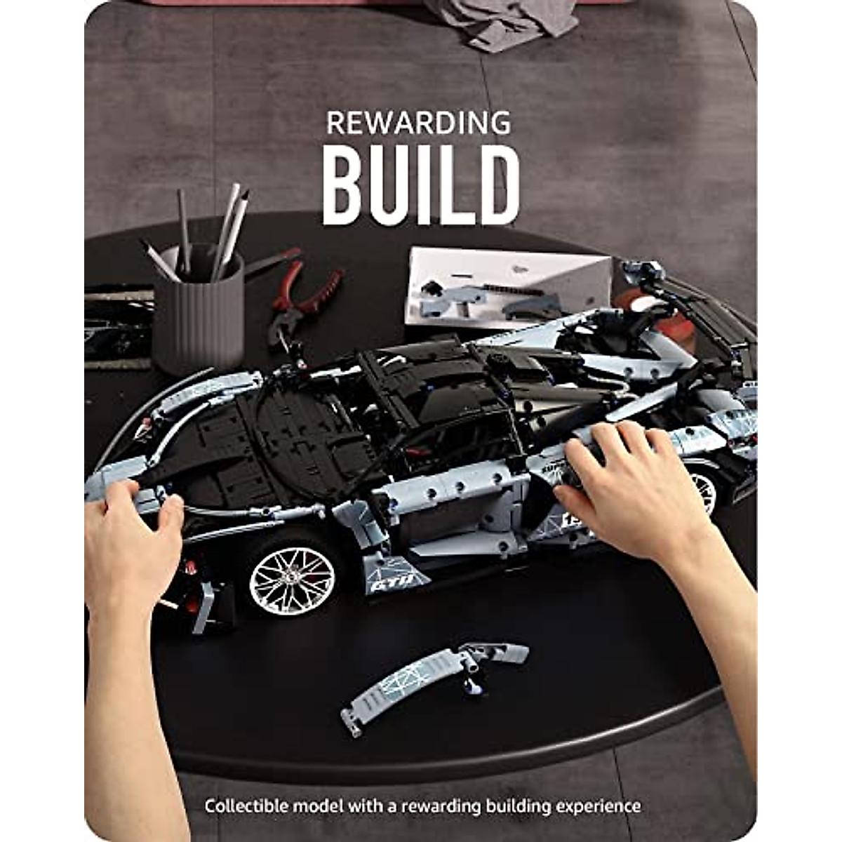 Nifeliz Sanna GTR Building Set, 1:8 Scale Sports Car Toy Model Building Kit, MOC Racing Building Blocks for Teens and Adults(3,780 Pieces)