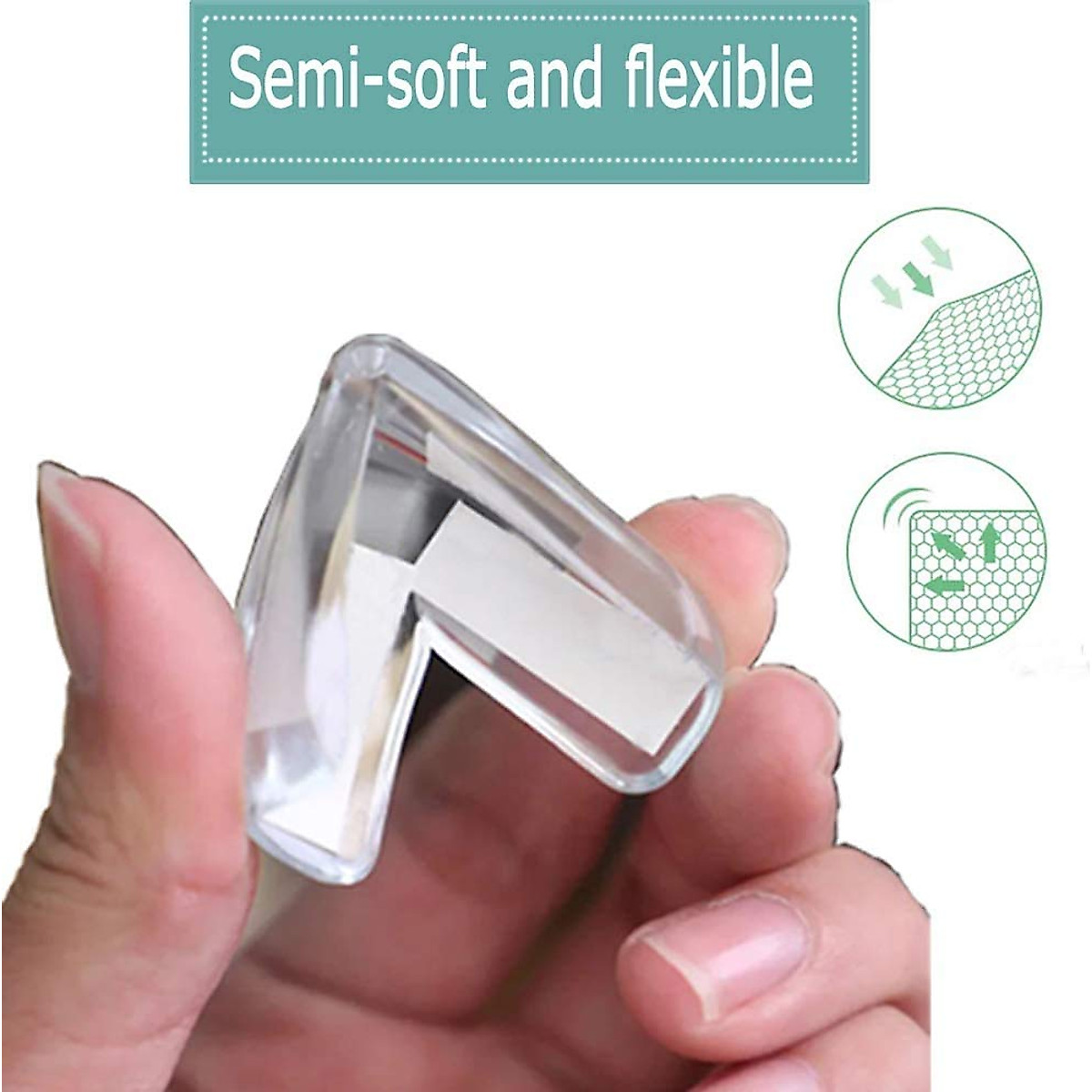 M MAIUS Edge Corner Protector, 20ft Corner Guards Baby Proofing&10 Pack Toddler Corner Protector, Furniture Clear Toddler Edge Protectors Table Corners Protection Child Safety Kit Bumper Strip