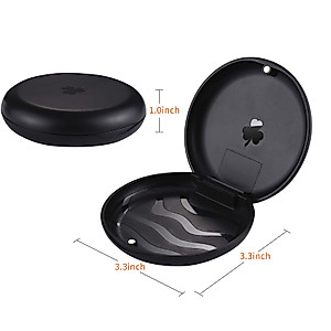 ZIZNBA 2 Pack Retainer Cases,Solid Orthodontic Retainer Case (Black)