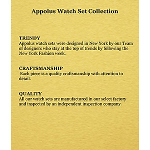 Appolus Gifts For Mom Engraved I Love You Mom Watch Necklace Set with rose gold-tone Cubic Zirconia