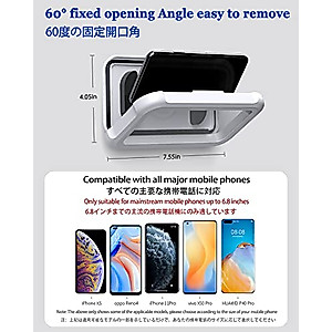 Waterproof Shower Phone Holder with 360° Rotation, Angle Adjustable, Wall Mounted Phone Holder for Bathroom Mirror Bathtub Kitchen, Up to 6.8 Inch (2022 Upgraded)
