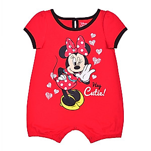 Disney Baby Minnie 3 Pack Rompers,Red/Black/White, 12 Months