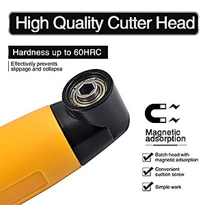HOHXEN Right Angle Drill, 90 Degree Right Angle Driver Angle Extension Power Screwdriver Drill Attachment 1/4inch Hex Bit Socket Screwdriver Holder Adapter