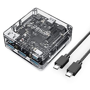 ORICO USB C Hub, 5 in 1 USB C to 4K HDMI Adapter with PD Charging, 3 USB 3.0 Ports, Portable Dongle for MacBook Air Pro, iMac, Chromebook, Dell XPS, Type C Laptops and More