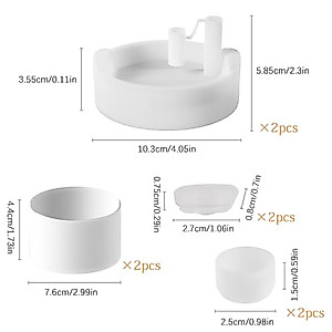 BOSOIRSOU 8 pcs Silicone Spill Proof Stopper Accessories, Leakproof Seal Cup Kit for 40oz Tumbler, Including 2 Dust Cup Lids, 2 Anti-Slip Cup Covers, 2 Round Cover Plugs, 2 Square Anti-Spill Plug