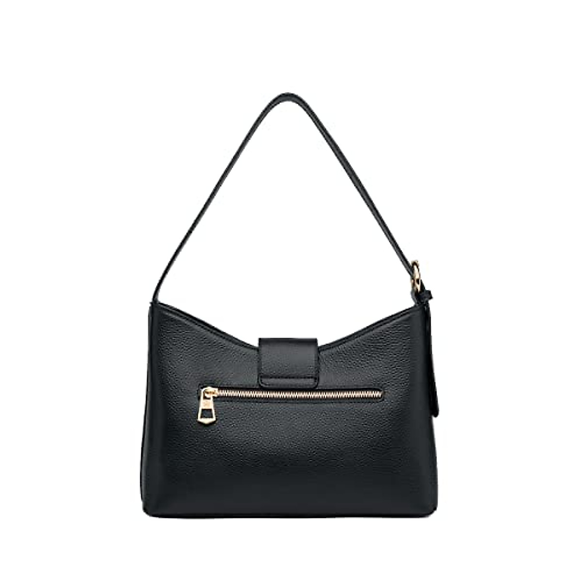 ZOOLER Original 100% Real Leather Shoulder Bags Purses Rice #YC266 (black)