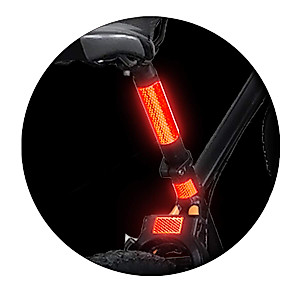 Jusmar Waterproof Red Reflective Stickers (5 Pack) 45pcs High Intensity Reflector Decals for Hard and Flat Surfaces, for Night Visibility