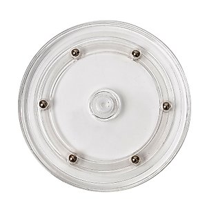 DGTANGYIN 6 inch Small Lazy Susan Turntable Acrylic Ball Bearing Rotating Tray for Spice Rack Table Cake Kitchen Pantry Decorating Bathrooms, 20-lb Load Capacity (360˚ Rotation) – Transparent