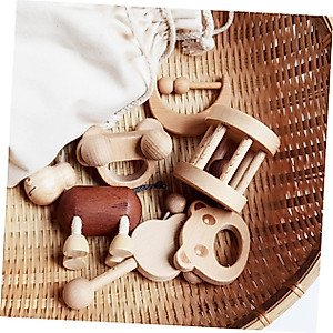 Kisangel 24 Pcs Newborn Baby Hand Bell Toddler Hand Rattle Hand Rattle Toy Lovely Rattle Wooden Hand Rattle Toddler Toy Baby Plaything Musical Instrument Baby Hand Rattle Baby Toy