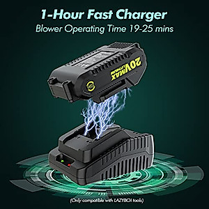 Cordless Leaf Blower, 150MPH Electric Mini Leaf Blower with Battery and Charger, 2 Speed Mode, Battery Powered Leaf Blowers for Lawn Care, Patio, Blowing Leaves and Snow