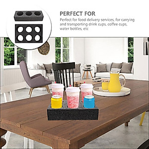 Cabilock 2pcs Milk Tea Cup Holder Beverage Takeout Holders Takeout Cup Holders Takeout Coffee Cup Holder Foam Takeout Cup Holder Mug Stacker Cup Carrier Couch Drink Holder Epe Cup Tray Sofa