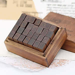 28 Pieces Retro Digital Weather Wooden Stamps Vintage Wood Rubber Stamp Block for DIY Scrapbooking Diary Embellishments Nature Wood Rubber Stamps Set for Card Making Crafting