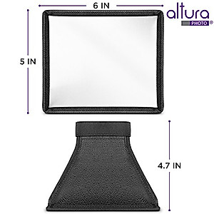 Flash Diffuser Light Softbox 6x5” by Altura Photo (Universal, Collapsible with Storage Pouch) for Canon, Yongnuo and Nikon Speedlight