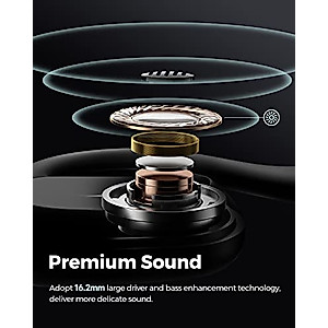 SoundPEATS Air Conduction Headphones, RunFree Lite Open-Ear Sports Bluetooth V5.3 Headphones with Bass Boost and 17 Hours, Sweatproof Ultralight Headset for Running, Workouts, USB-C