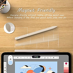 KELIFANG Silicone Case for Apple Pencil Pro 2024 & Apple Pencil 2nd Generation, Protective Skin Sleeve Cover Holder Grip and Tip Cap Accessories Compatible with iPad Pro 11 12.9 13 Inch, Starlight