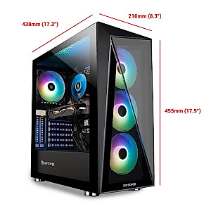 iBUYPOWER Pro Gaming PC Computer Desktop - SlateMR 1004 (Intel Core i3-10105F 3.7GHz, Nvidia GeForce GTX 1650 4 GB, 8GB DDR4, 480 GB SSD, RGB Fans, WiFi Ready, Windows 11 Home)
