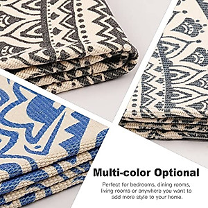 COZY PLANET Boho Cotton Round Area Rug Hand-Tasseled Home Decoration Area Cover (Bohemian SlateGrey, 4×4 ft, Round)