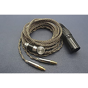 Youkamoo 4 Pin XLR Balanced 8 Core Silver Plated Braided Headphone Replacement Upgrade Cable for Audio-Technica ATH-MSR7b SR9 ATH-ESW990H ES770H ATH-ADX5000 AP2000 A2DC