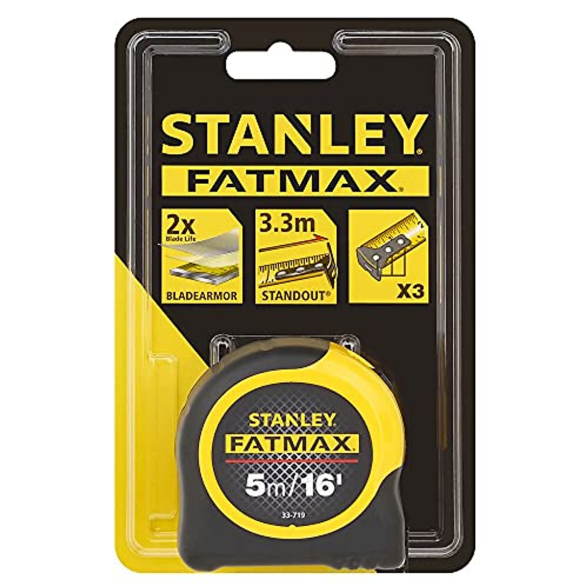 Stanley FATMAX Classic Tape with Blade Armor, 5m/16ft